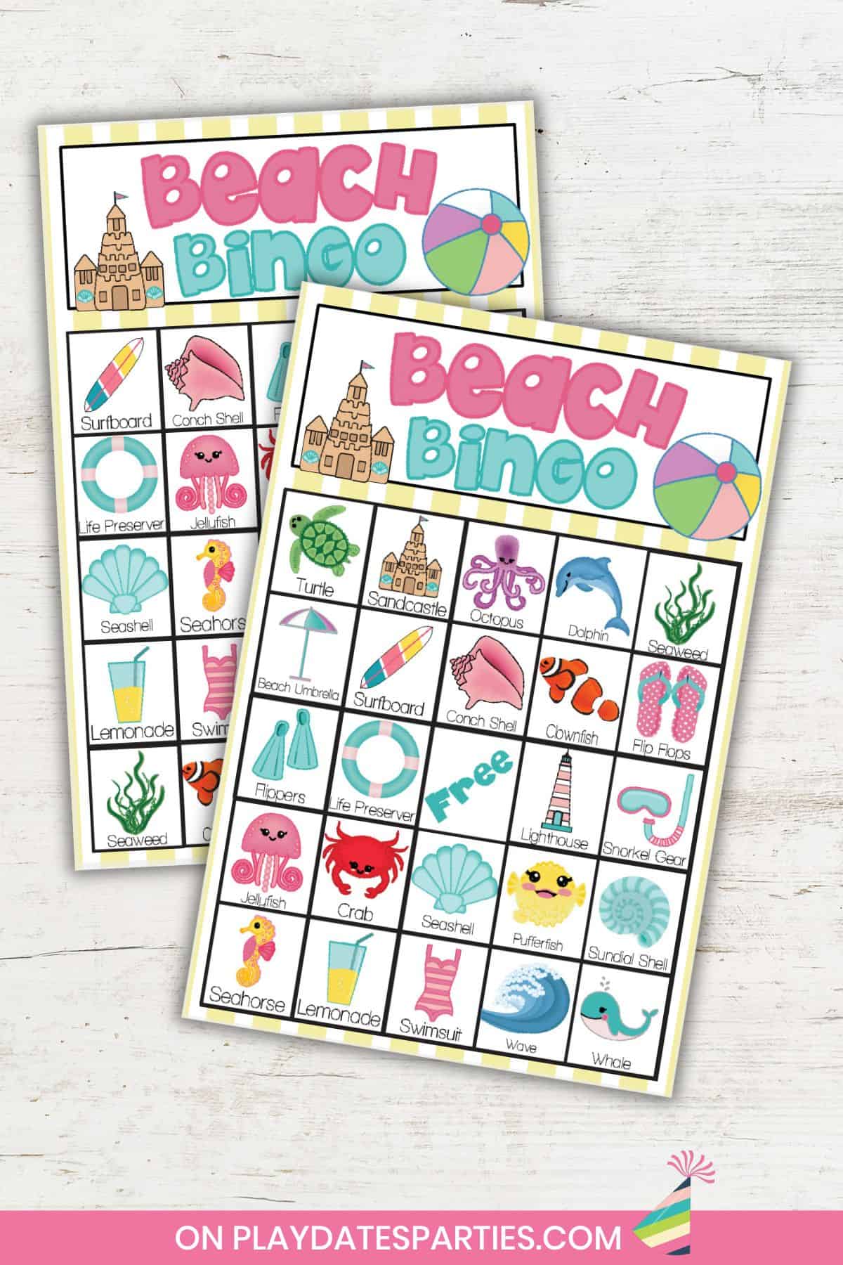 Printable Beach Bingo – PlayDates to Parties
