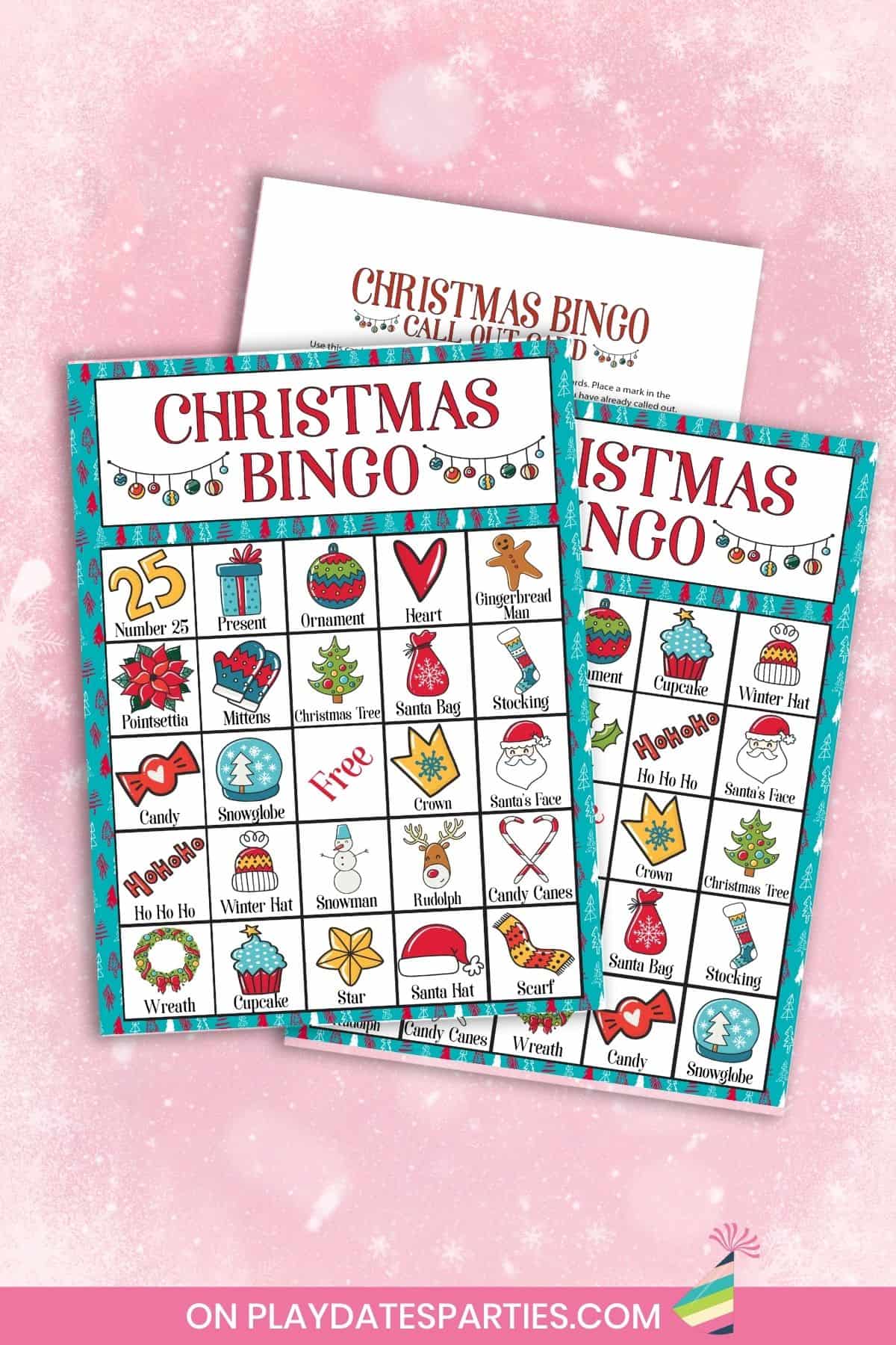 Christmas Bingo Cards (Full Page Cards) – PlayDates to Parties