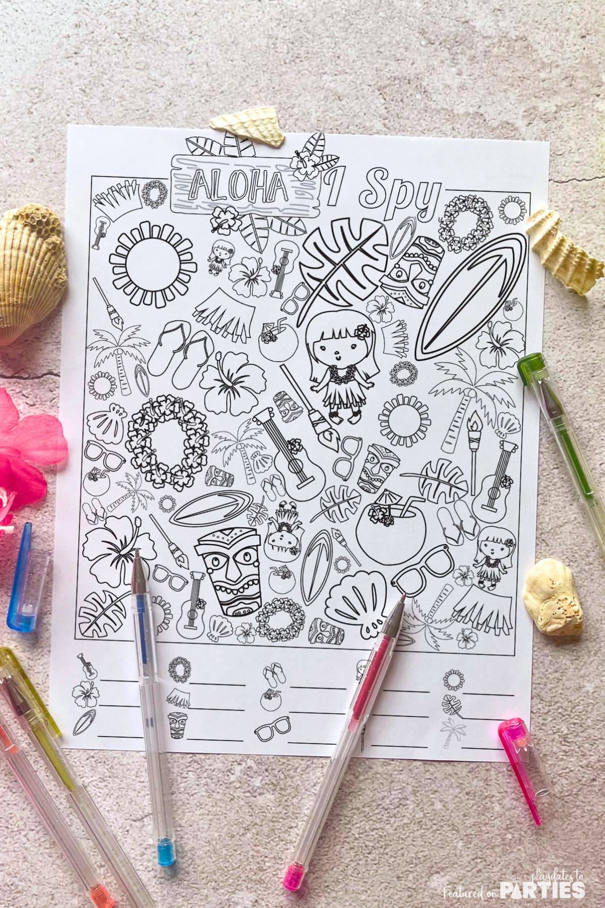 Luau I Spy (Printable) – PlayDates to Parties