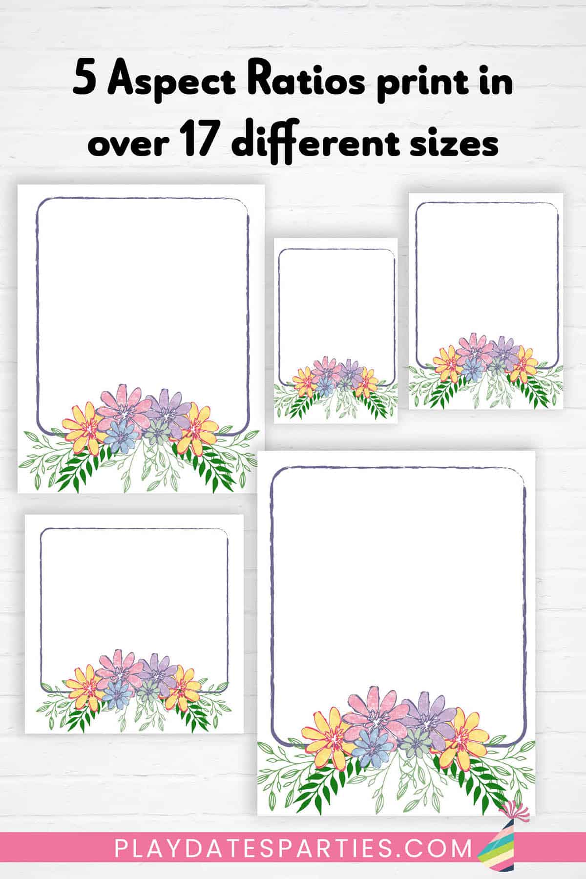 Blank Spring Flowers Party Sign (Editable - Instant Download ...