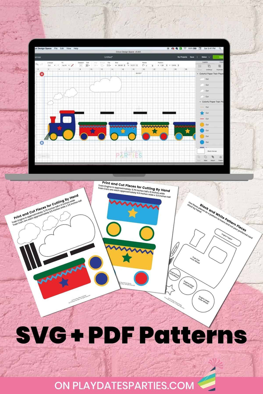 Layered Train SVG – PlayDates to Parties