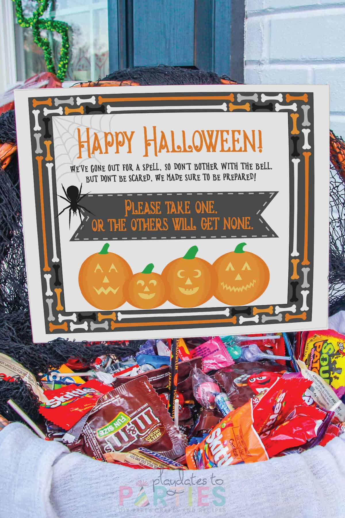 Halloween Take One Candy Sign – PlayDates to Parties