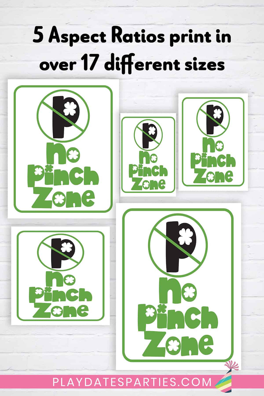 No Pinch Zone St. Patrick's Day Signs – PlayDates to Parties