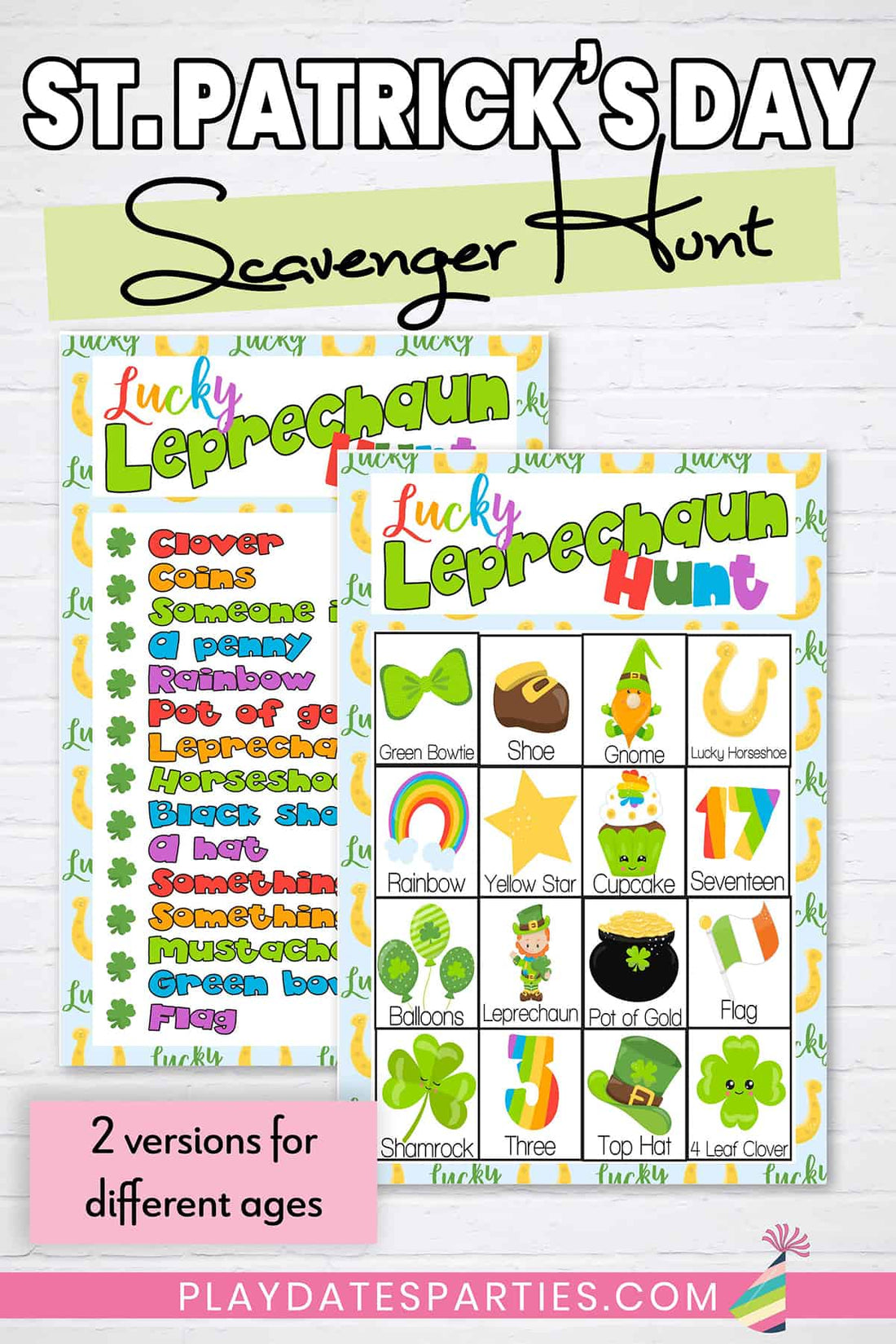 Lucky Leprechaun St. Patrick's Day Scavenger Hunt – PlayDates to Parties