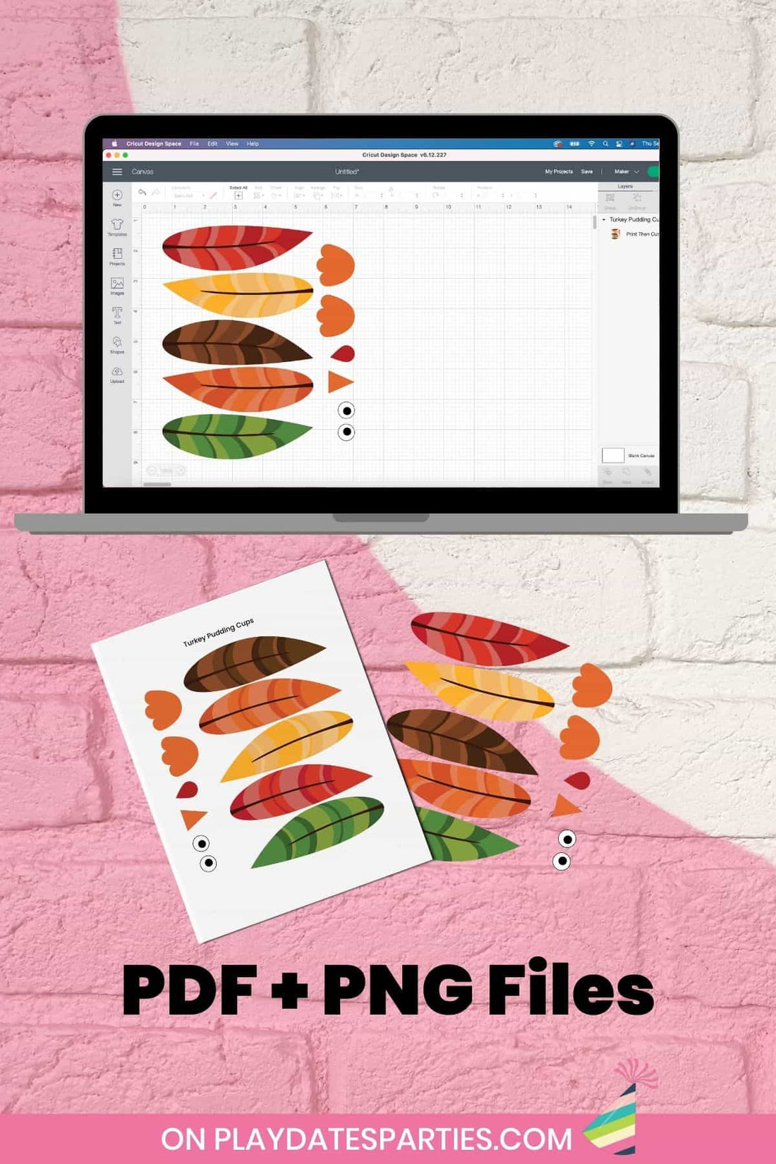 Printable Turkey Parts (for Turkey Pudding Cups & other Crafts ...