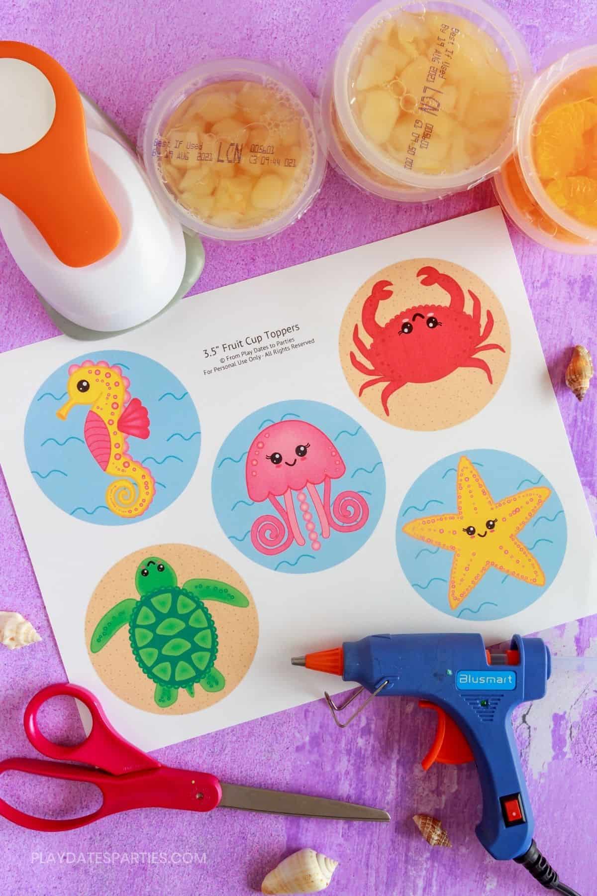 Under the Sea Fruit Cup Labels – PlayDates to Parties